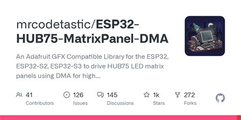 Esp32 Hub75 Matrixpanel Dmalibraryjson At Master · Mrcodetasticesp32 Hub75 Matrixpanel Dma