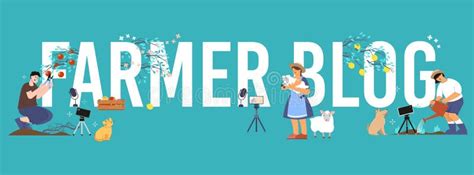 Farmer Blog Text Composition Stock Vector Illustration Of Craft
