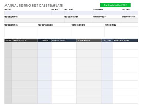 Free Printable Test Case Templates Word Excel Pdf