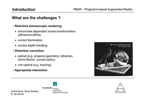 Projection Based Augmented Reality Ppt