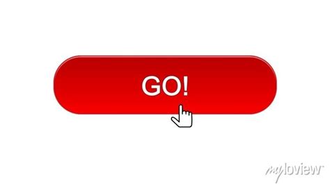 Go Web Interface Button Clicked With Mouse Cursor Red Color • Wall