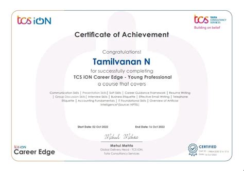 Career Opportunities Tamilvanan N