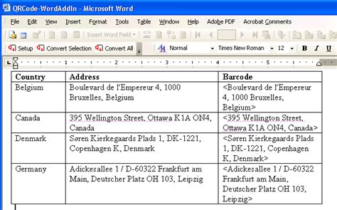 4 Word Add In Morovia Qrcode Fonts And Encoder 5 Reference Manual