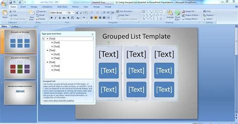 Using Grouped List SmartArt In PowerPoint Presentations