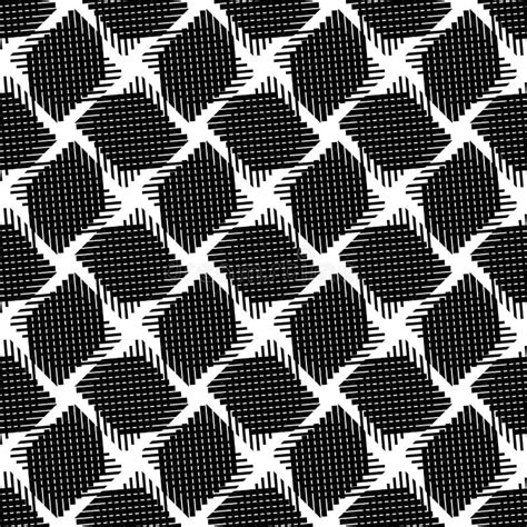 Seamless Repeatable Geometric Abstract Monochrome Pattern Til Stock Vector Illustration Of