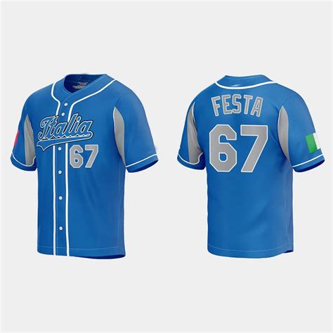 67 Matt Festa Italy Baseball 2023 World Baseball Classic Jersey ¨c Ro