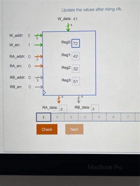 Update The Values After Rising Clk W Data To Chegg