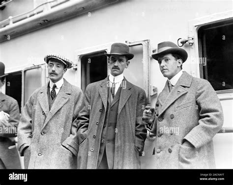 French And Us Aviation Pioneers From Left They Are French Aviator Jacques Benjamin De Lesseps