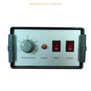 Dikai Dk Intermittent Hot Stamping Coder Installed On Vertical Packaging Machine To Print