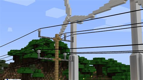 City Minecraft Power Lines Redstone Power System Minecraft Project