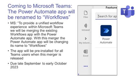 Coming To Microsoft Teams The Power Automate App Will Be Renamed To Workflows” Super Simple 365
