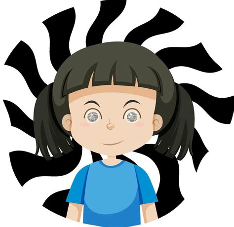 A Girl Being Hypnotized With Fraser Spiral Illusion 10959438 Vector Art