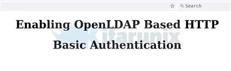configure ldap based basic authentication