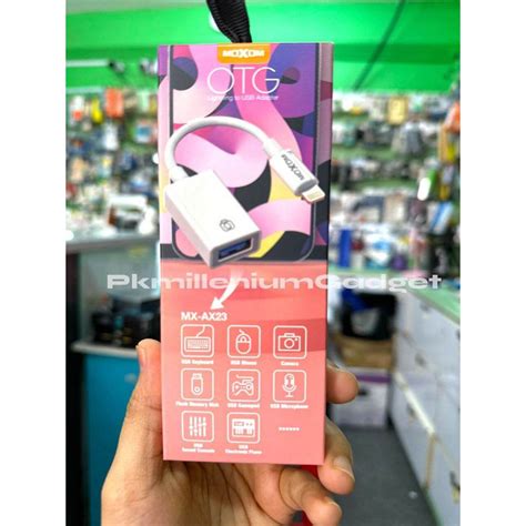 Original Moxom Mx Ax Otg Lightning To Usb Adapter Shopee Malaysia
