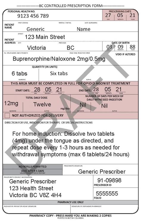 Controlled Prescription Program College Of Pharmacists Of British