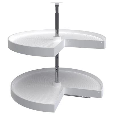 Rev A Shelf Pie Cut Dual Tier Lazy Susan Organizer For Corner Wall Kitchen Cabinets Plastic