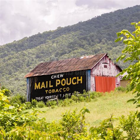Painted Barn Ad Chew Mail Pouch Tobacco Editorial Photography Image