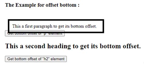 JQuery Offset Bottom Working Of The JQuery Offset Bottom