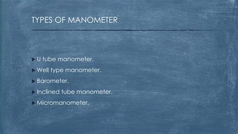 Pressure Measuring Devices Menometer Ppt