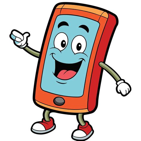 A Cartoon Mobile Phone Character With A Thumbs Up 54980061 Vector Art