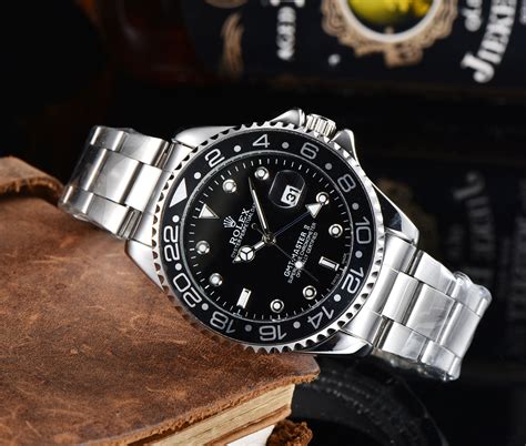 แบรนด์หรูขายดี♛นาฬิกาลำลองปฏิทินมัลติฟังก์ชั่นสายรัดเหล็ก Rolex นาฬิกา