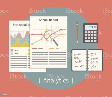 Analytic Template Stock Illustration Download Image Now Brochure