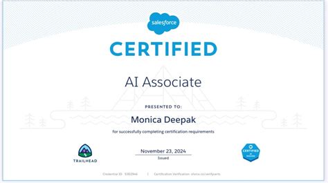 Monica Deepak On Linkedin Salesforcecertified Salesforceassociate Trailblazer