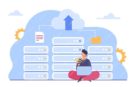 Premium Vector Cloud Hosting Vector Concept