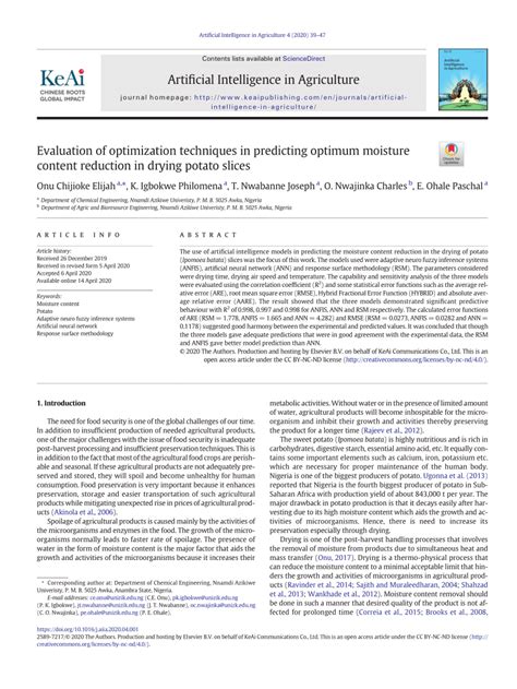 Pdf Evaluation Of Optimization Techniques In Predicting Optimum