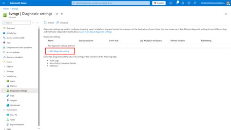 how to configure azure monitor diagnostic settings in the azure portal