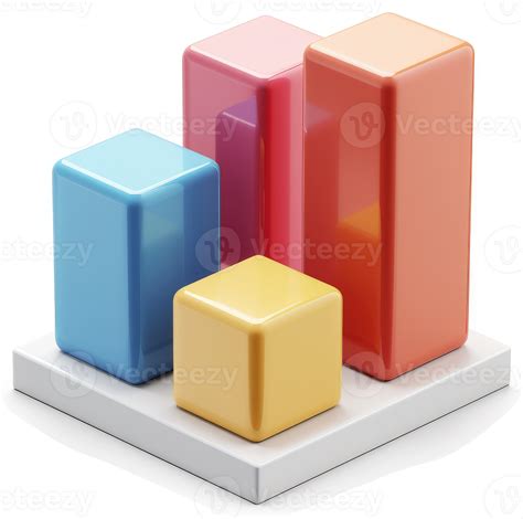 Colorful Stacked Cubed Bar Graph Illustrates Data 60726975 Png