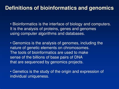 PPT Genomics Bioinformatics And The Revolution In Biology PowerPoint Presentation ID 3995299