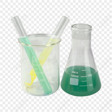 삼각 액체 테스트 튜브 및 비커를 색 플라스크푸른해법 Png 일러스트 무료 다운로드 Lovepik