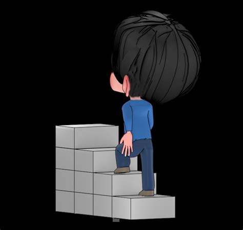 階段を上る男性の後ろ姿のイラスト いらすとMAPめっけもん