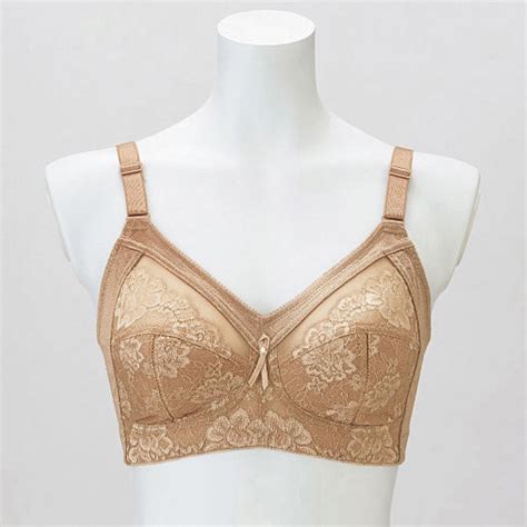フルカップブラジャー アンダー大きめさんのブラ ノンワイヤー・薄手カップ セシール Cecile