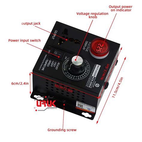 W AC V Variable Voltage Speed Controller UrukTech Sinaa A St