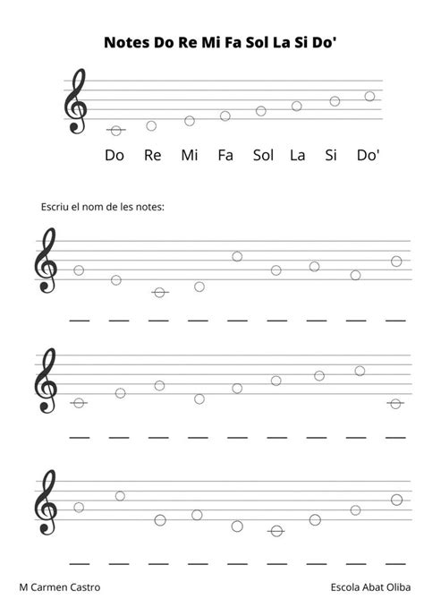 Music Worksheets For Elementary Students