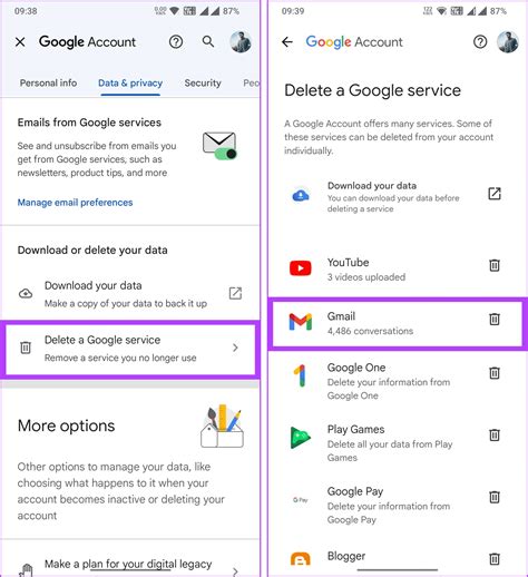 كيفية حذف حساب Gmail على سطح المكتب أو الهاتف المحمول أحلى هاوم