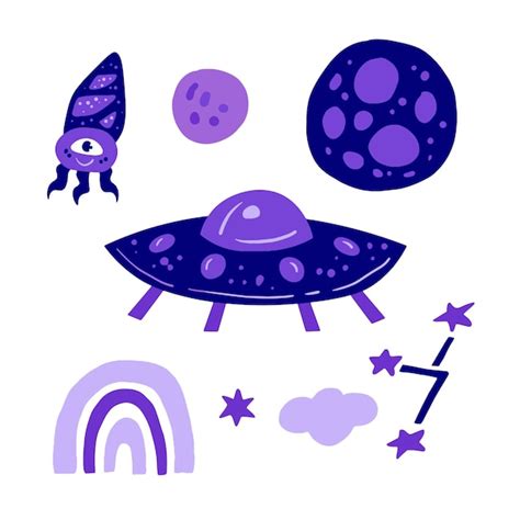 Premium Vector Ufo Alien Vector Set