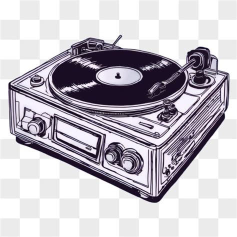 Download Turntable Illustration With Buttons And Knobs Cartoons Online Creative Fabrica