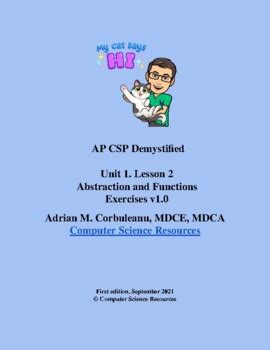 AP CSP Exercises Functions Abstraction High Babe U L