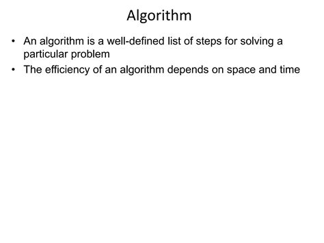 Introduction To Algorithm Ppt