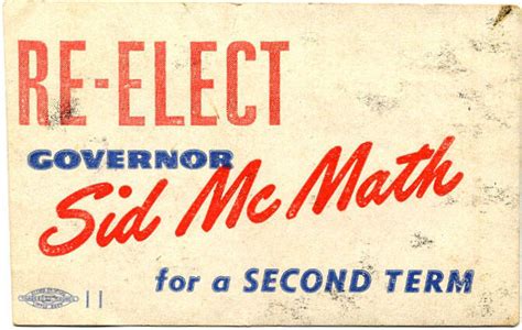 Card Campaign Governor Sid Mcmath Works Emuseum