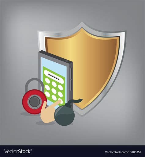 Virtual Security System Icons Image Royalty Free Vector