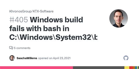 windows build fails with bash in c windows system32 bash exe · issue 405 · khronosgroup ktx