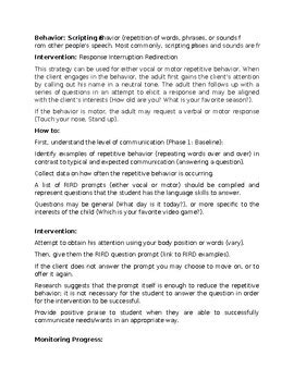 Protocol To Reduce Scripting Behavior ABA EDITABLE By VIVE ABA LIFE