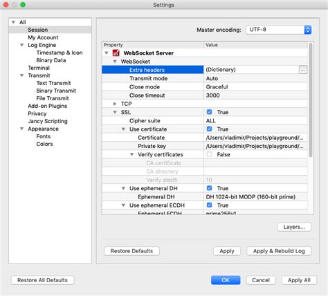 WebSocket Server Terminal IO Ninja