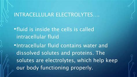 Intracellular And Extracellular Electrolytes Buffer Solution And
