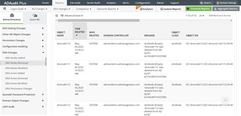 How To Monitor Deletions Of Dns Records ManageEngine ADAudit Plus