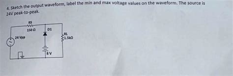 Solved 4 Sketch The Output Waveform Label The Min